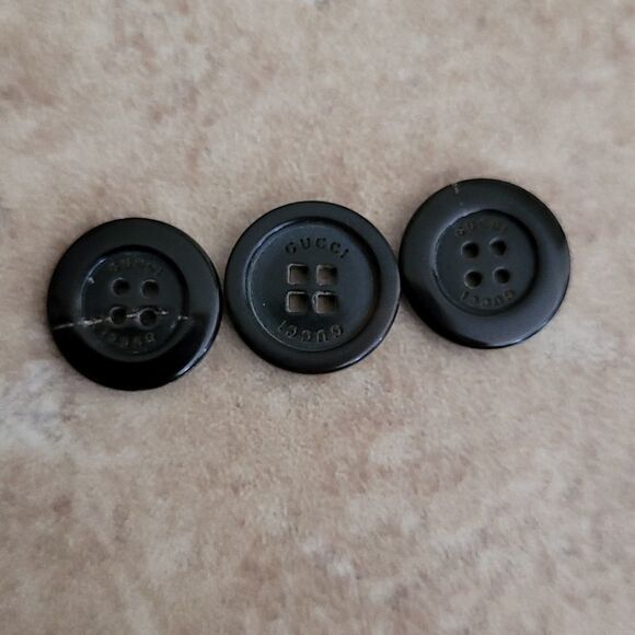 Gucci | Accessories | Gucci Set Of 3 Black Gucci Buttons | Poshmark